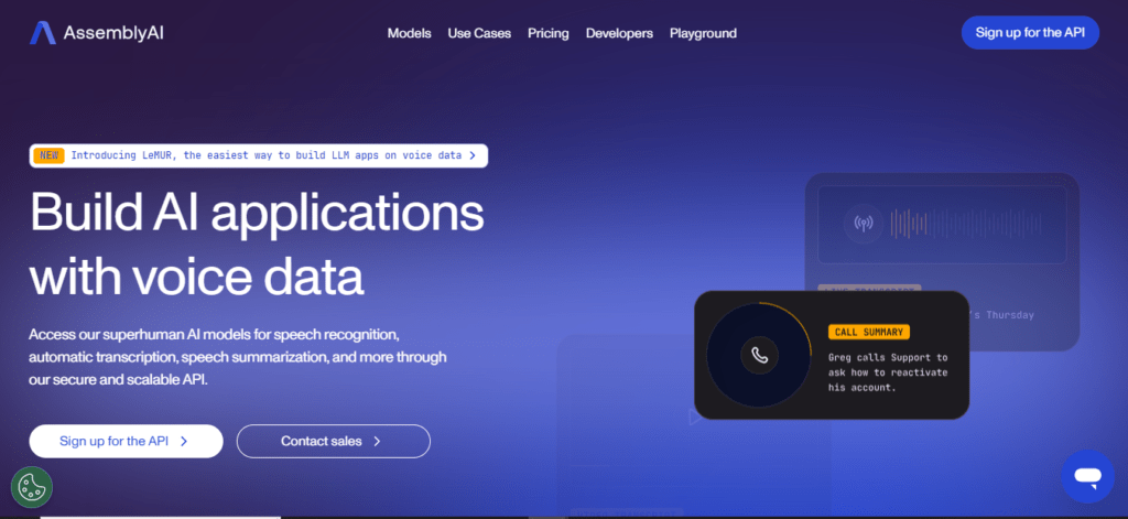 Assembly AI - Best Speech Recognition AI Model