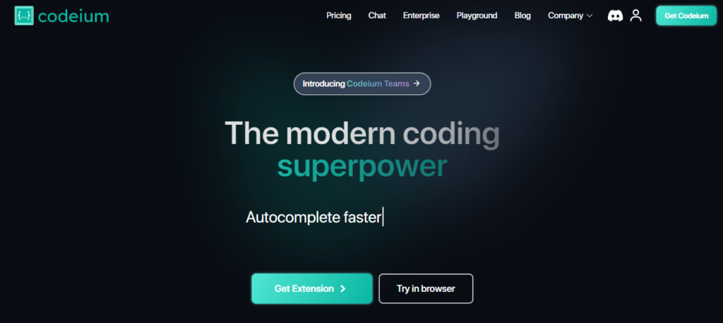 Codeium - Assists developers in modifying code