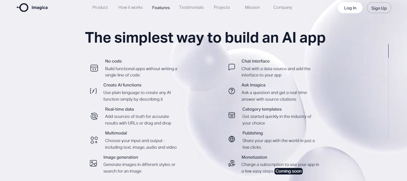 Imagica - Build a NO Code app with AI