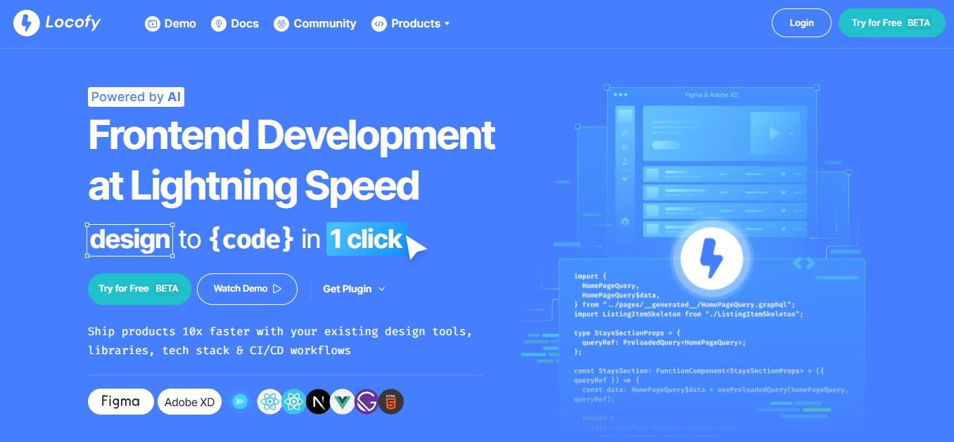 Locofy AI - Improve Frontend Development For Free