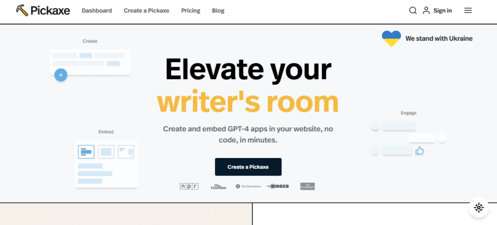 Pickaxe - Create application without Coding