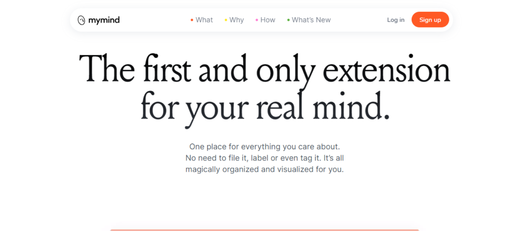 MyMind - AI Tool for smart bookmarking