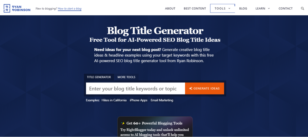 Blog Title Generator - Free Blog Title Generator AI Tool
