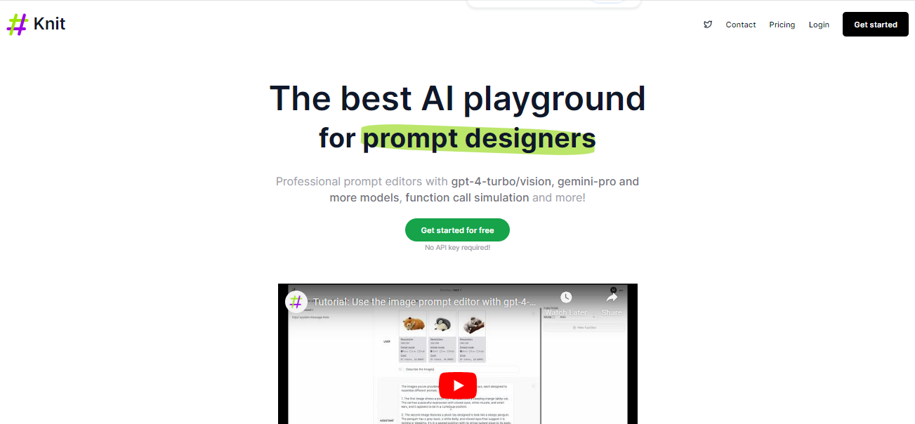 Knit - Best AI Tool for Professional Prompt Editors