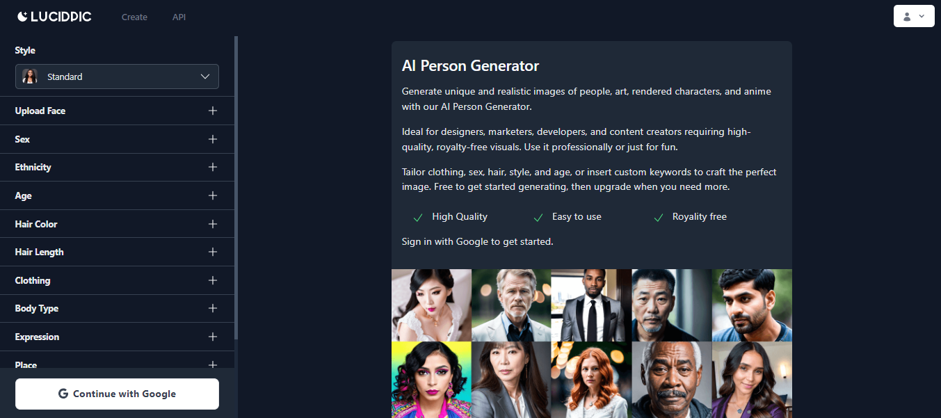 Lucidpic - Best AI Person Generator l Create AI Photos