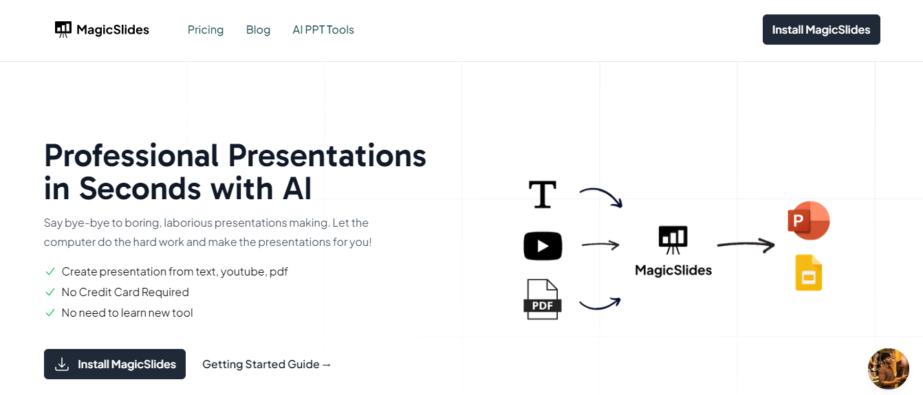 MagicSlides - Create Presentation using AI
