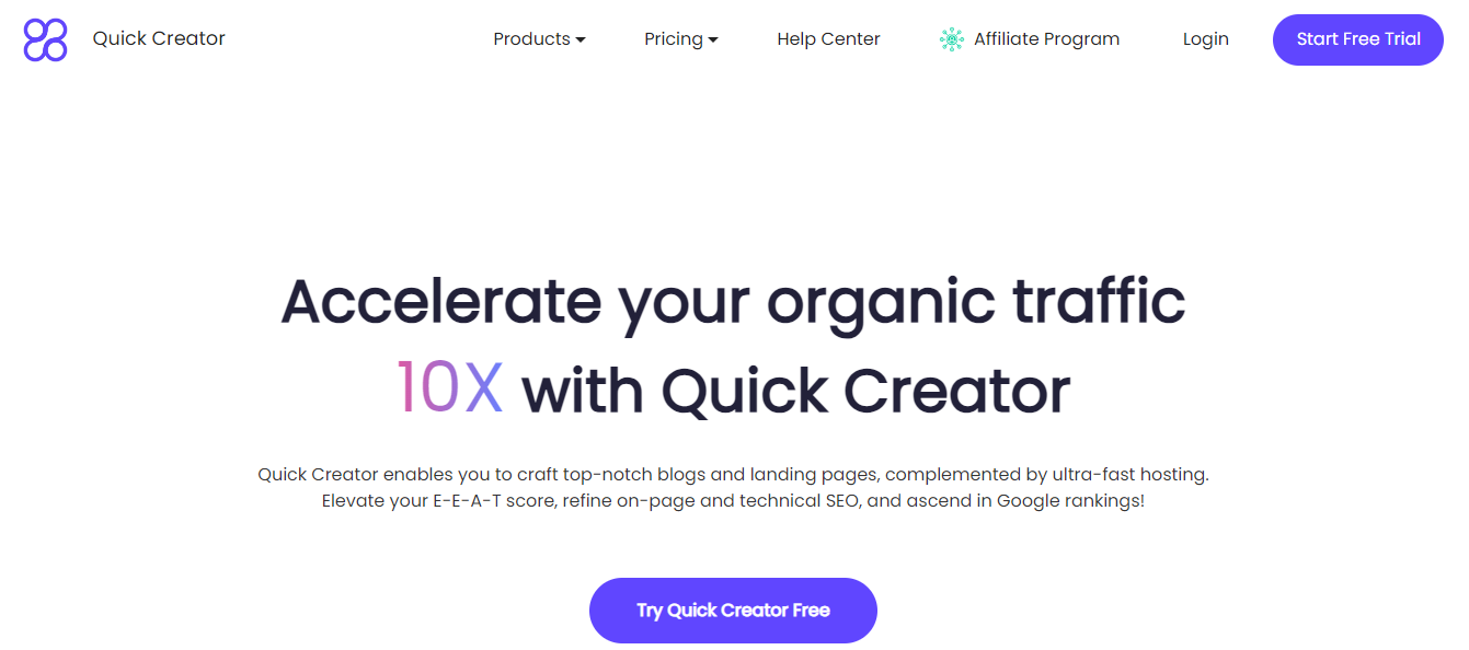 Quick Creator - Generate landing pages and blogs with SEO