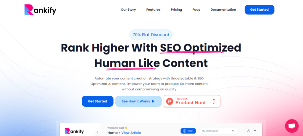 Rankify - Create SEO optimized articles & Create blog posts