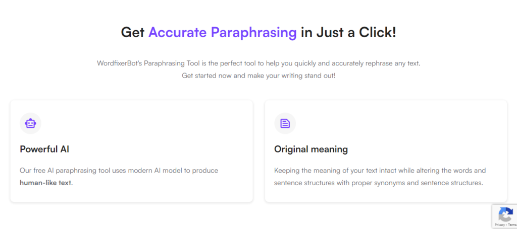 WordfixerBot - Improve your writing with Paraphrasing tool
