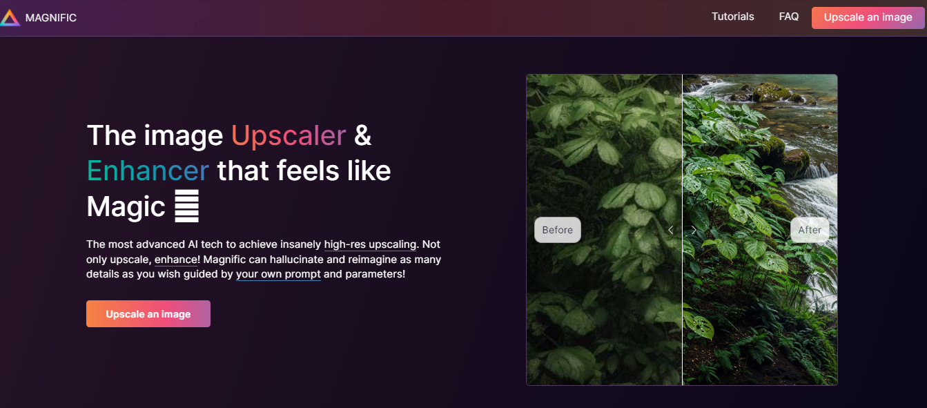 Magnific AI - Upscale and Enhance Images in High Resolution