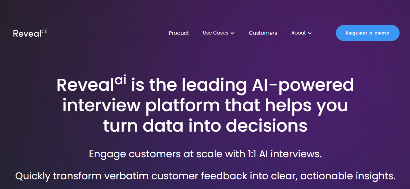 Reveal AI - Analyze one-on-one Research Interviews
