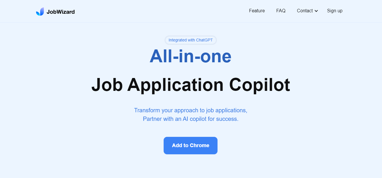 Job Wizard AI - A Job Application Chrome Extension AI
