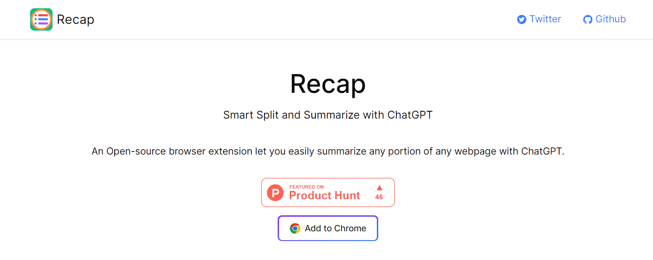Recap - An Extension to Summarize Text Using ChatGPT