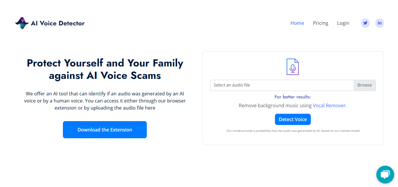 AI Voice Detector - Protect Your Family From AI Voice Scams