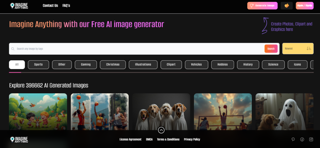 Imagine Anything - Free AI Image Generator Tool